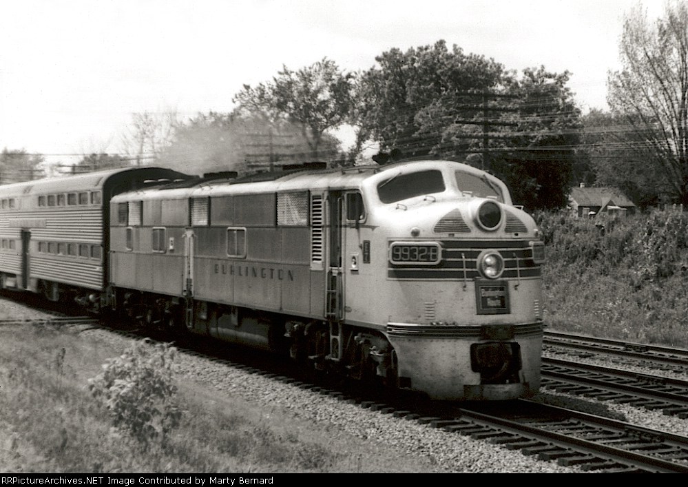 CB&Q 9932B With a Dinkey